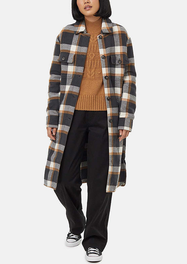 Tentree Women's Heavy Weight Flannel Long Jacket - PRFO Sports