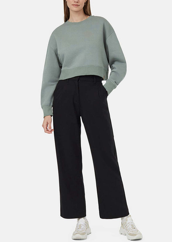 Tentree Women's TreeFleece Oversized Cropped Crew Longsleeve - PRFO Sports