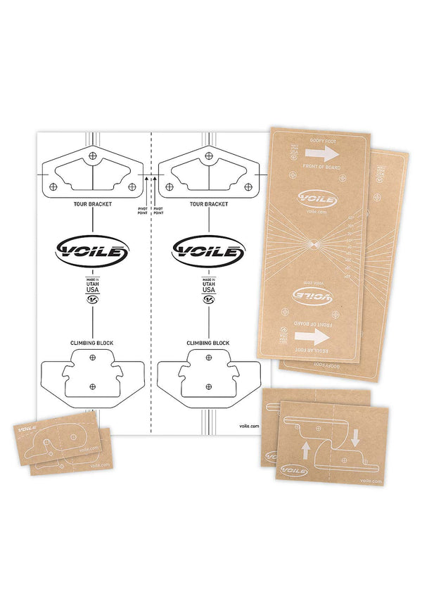Voilé Splitboard Mounting Template Sticker Pack - PRFO Sports